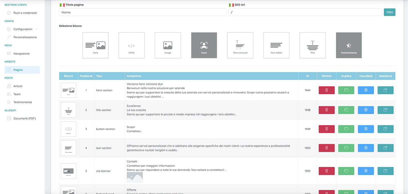 Nuvolai CMS | PageBuilder Veloce, Sicuro e Scalabile